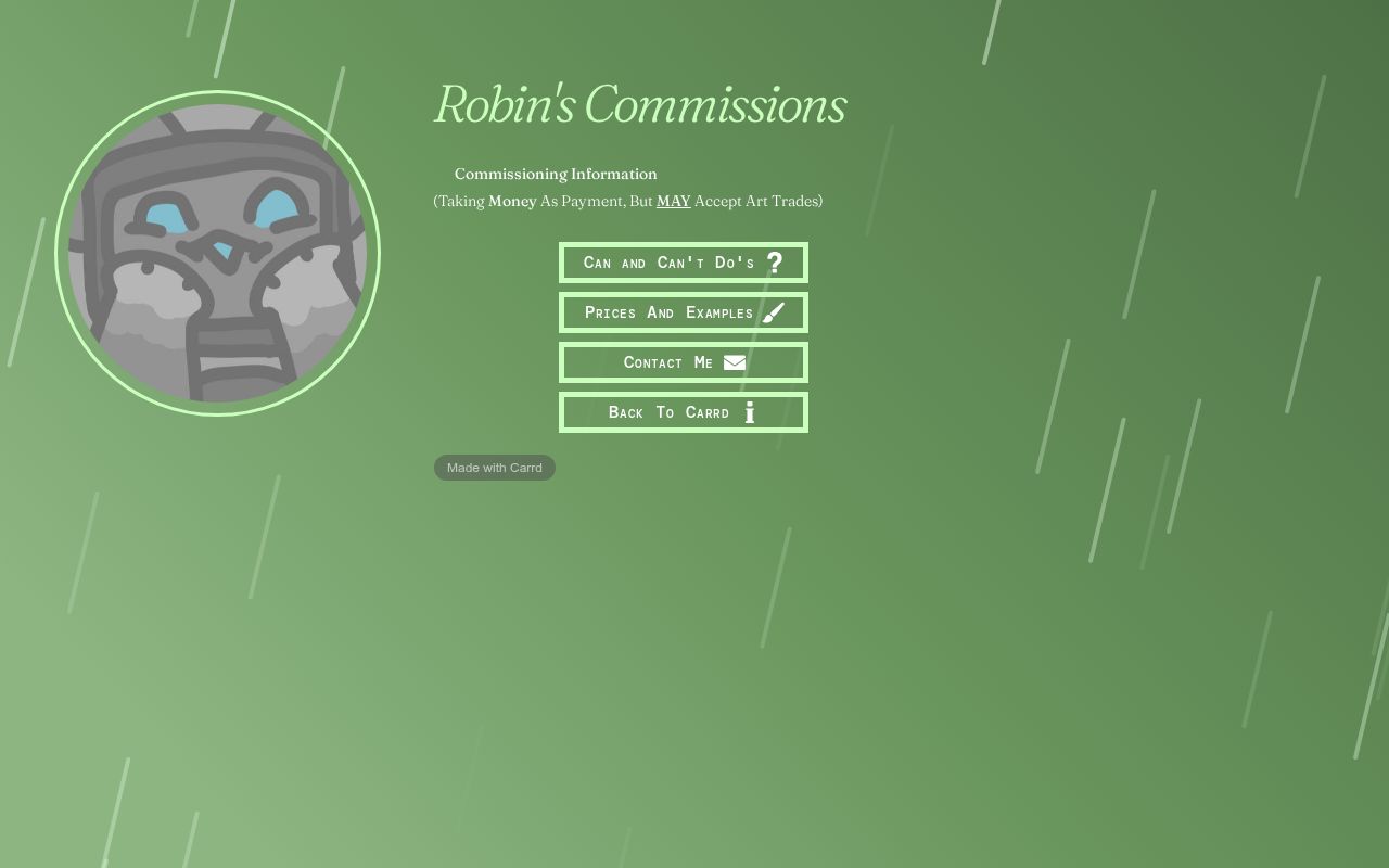 Robin's Commissions